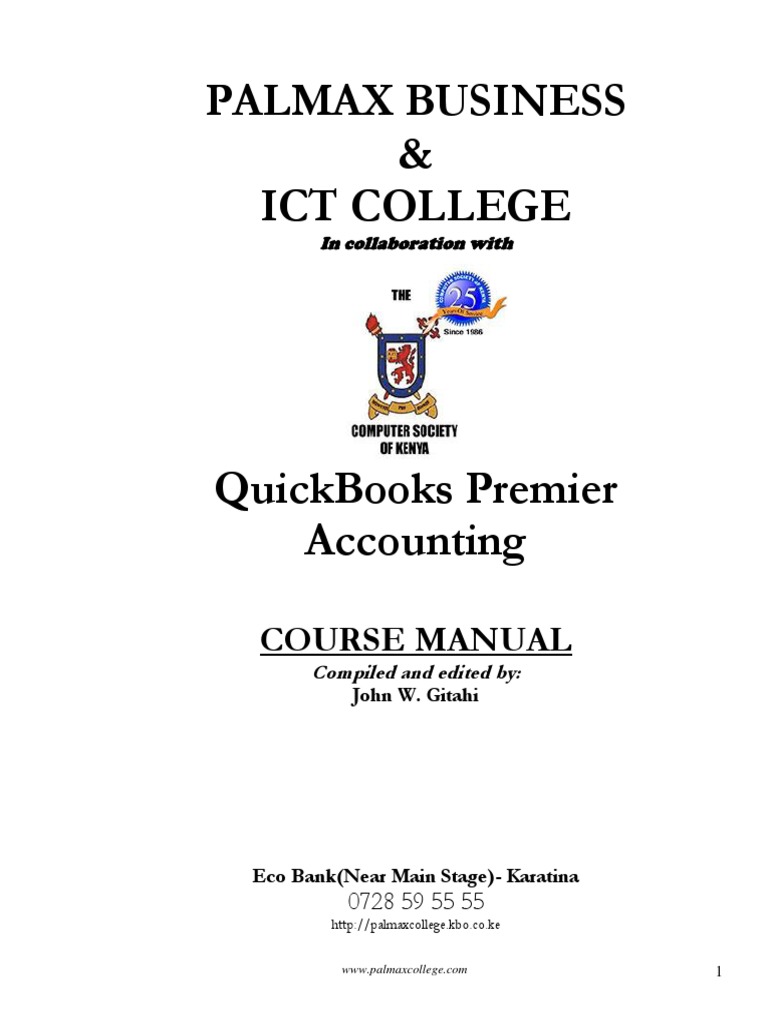 A Comprehensive Manual on Using QuickBooks Premier Accounting Software ...