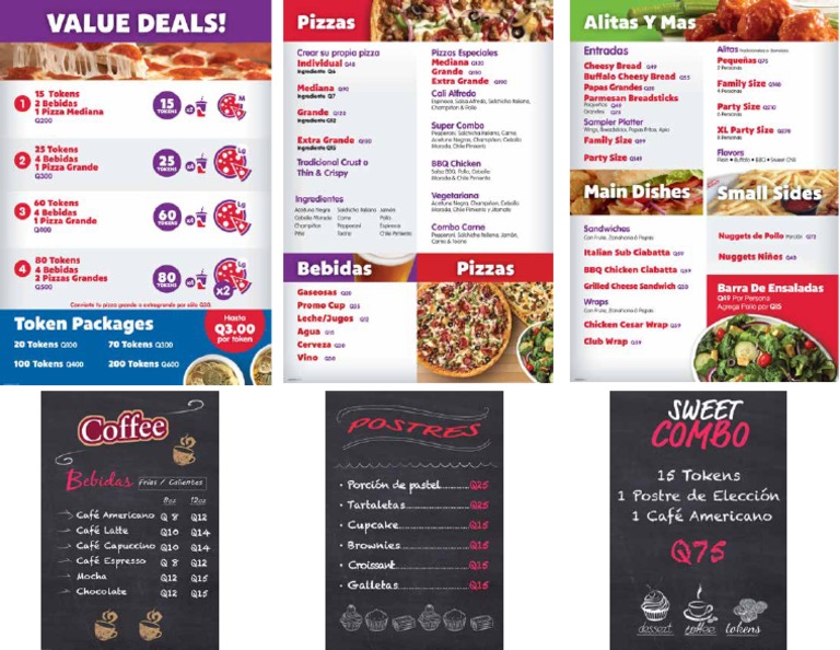 Menu Chuck e Cheese PDF | PDF