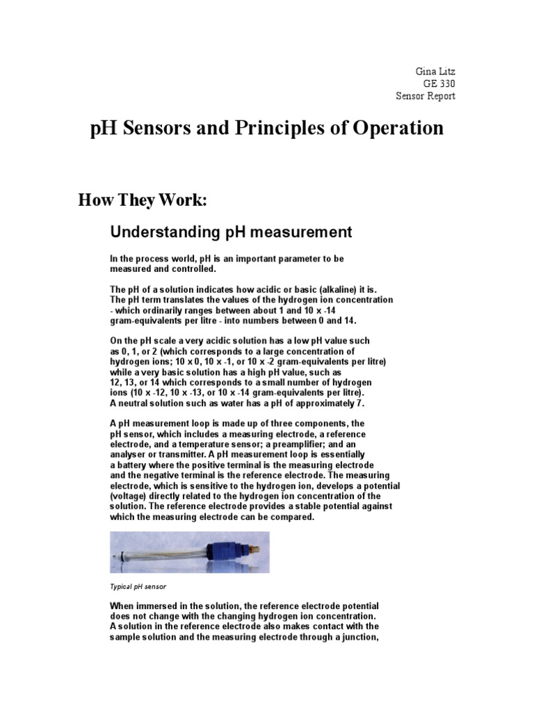 PH Sensor Report | PDF | Ph | Physical Quantities
