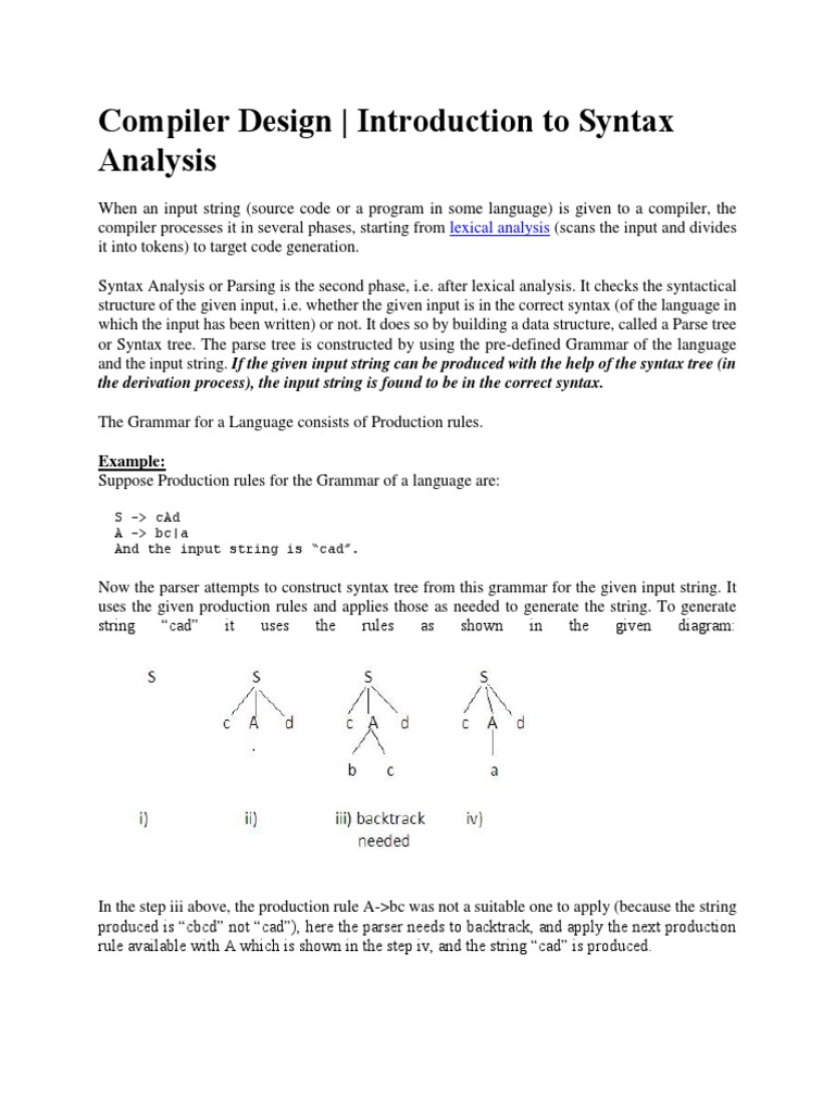 2.introduction To Syntax Analysis | PDF