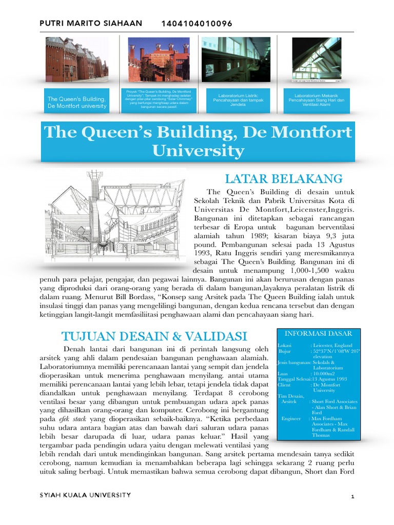 Queen Building, de Montfort University PDF | PDF