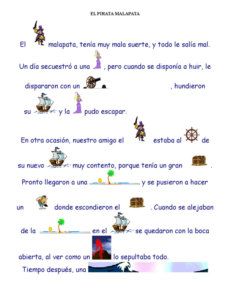 El Pirata Malapata: Cuento Infantil | PDF