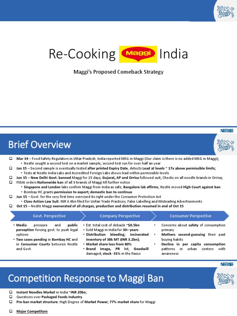 WIP Presentation - Maggi | PDF | Nestlé | Advertising