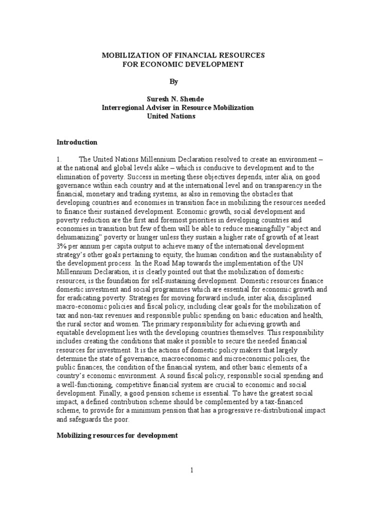 Financial Resources For Economic Development | PDF | Heavily Indebted ...