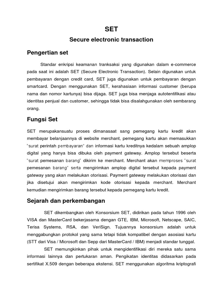 Secure Electronic Transaction | PDF