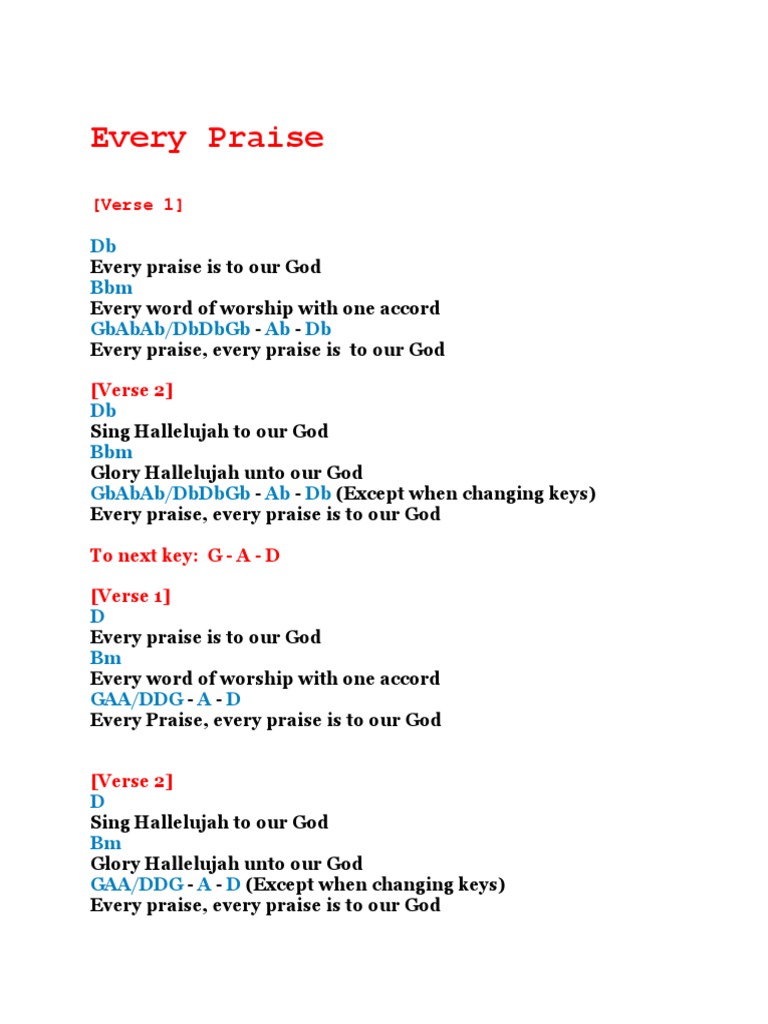 Every Praise | PDF