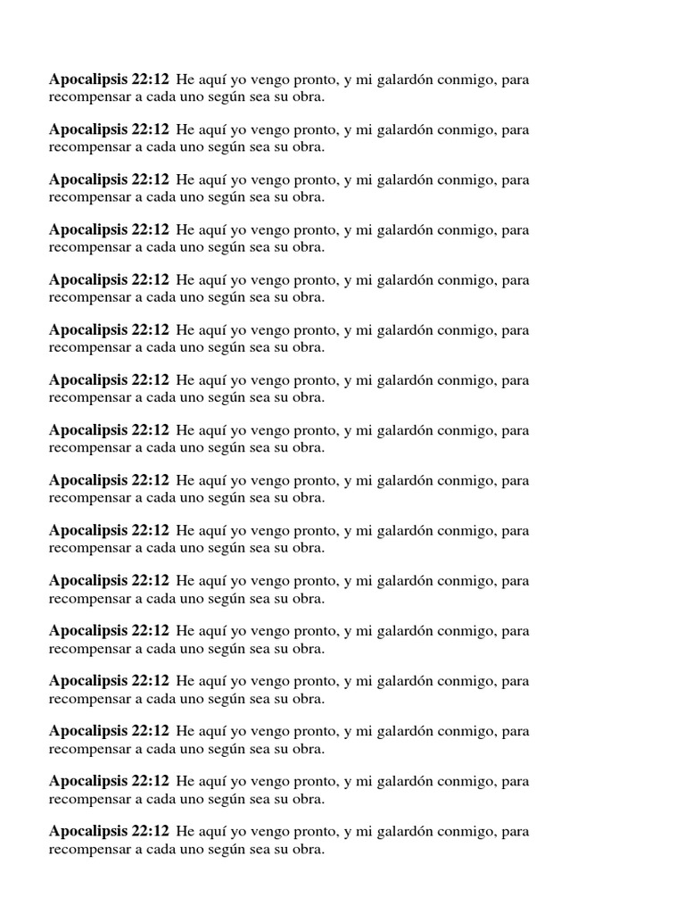 Apocalipsis 22 12 | PDF
