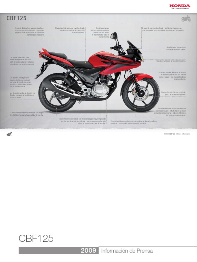 Honda Stunner 125 | PDF | Motocicleta | Tecnología de vehículos