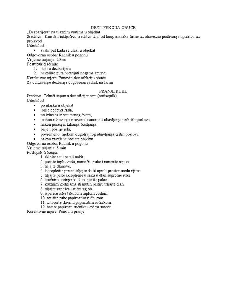 Dobra Higijenska Praksa | PDF