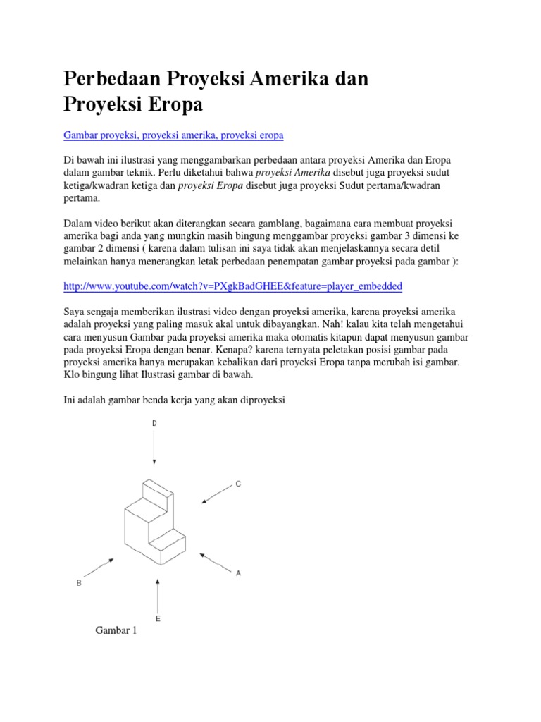 Perbedaan Proyeksi Amerika Dan Proyeksi | PDF