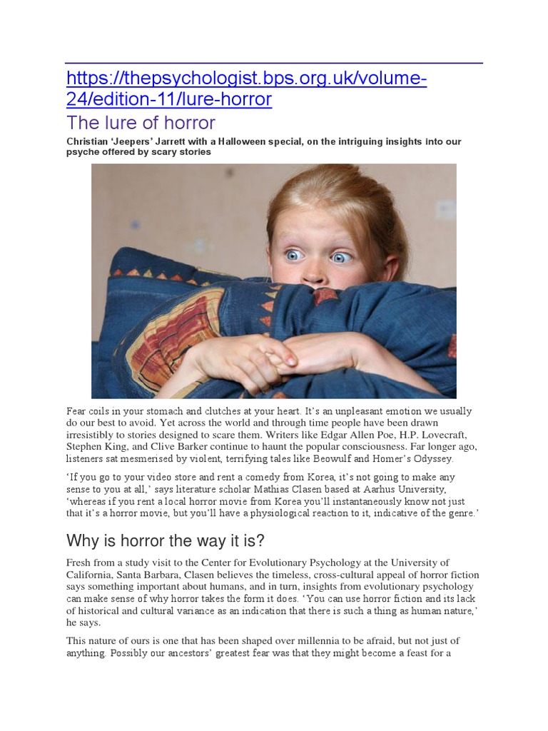 The Lure of Horror | PDF | Horror Films | Insular Cortex