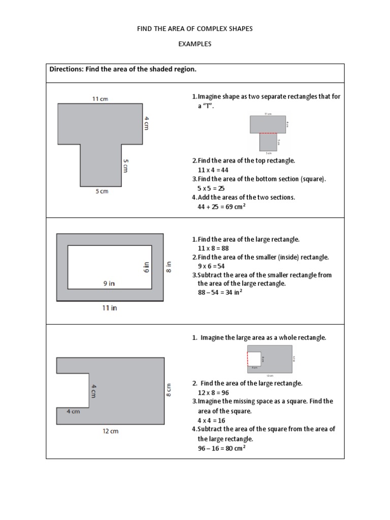 Examples Complex Shapes Pdf