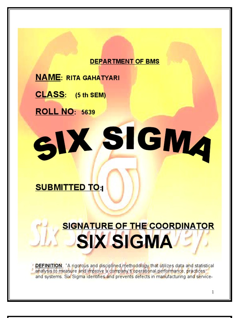 Six Sigma: Name Class Roll No | PDF | Six Sigma | Standard Deviation