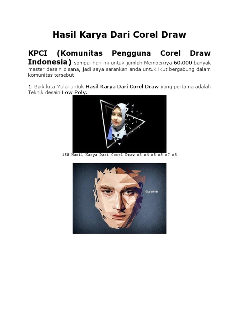 Hasil Karya Dari Corel Draw | PDF