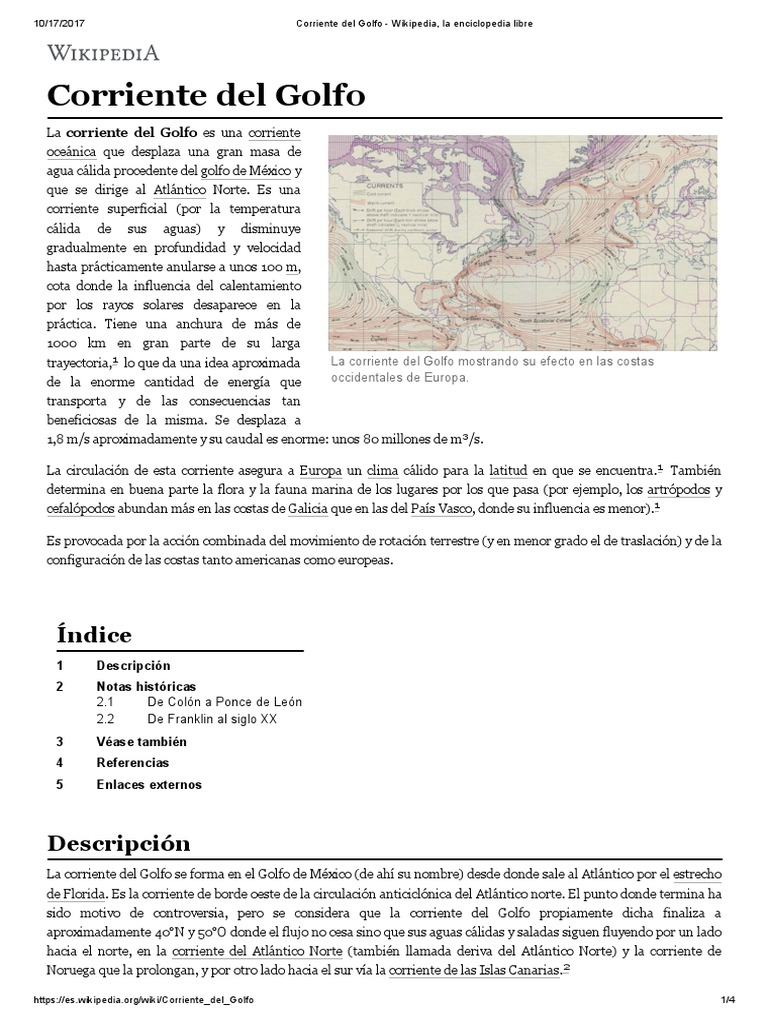 Corriente Del Golfo | PDF | Ciencias de la Tierra | Oceanografía