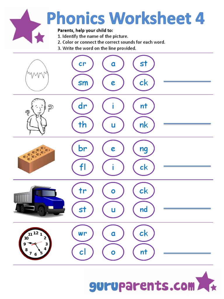 Phonics Worksheet 4 | PDF