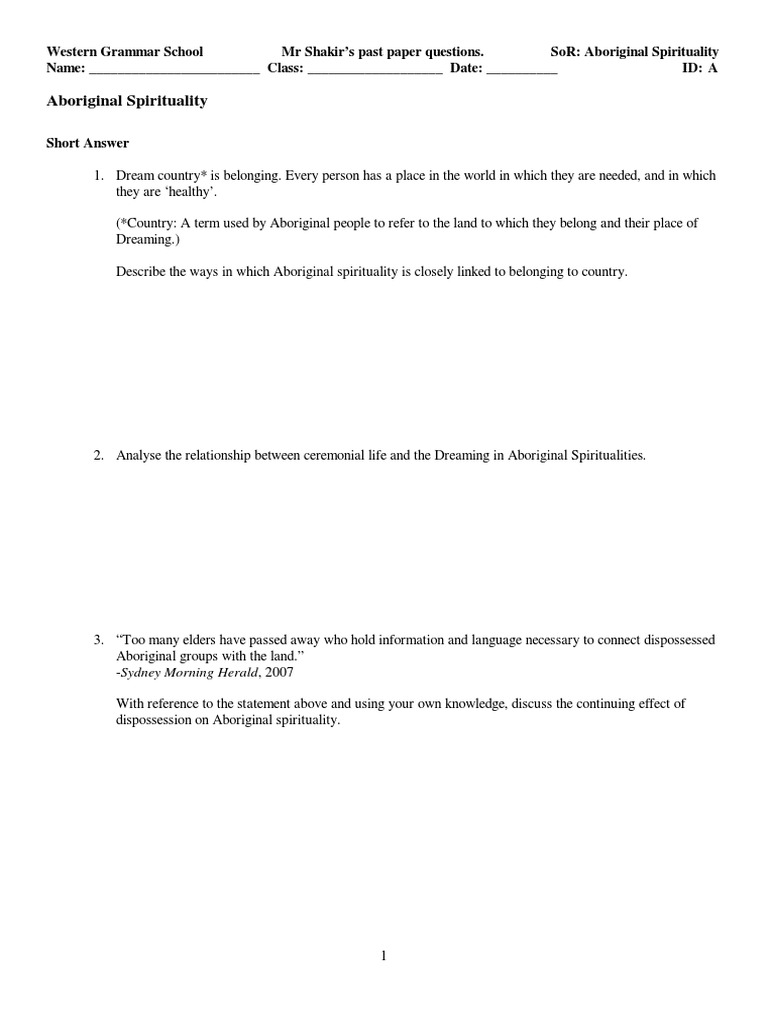 HSC Short Answer Questions For HSC Studies of Religion | PDF ...