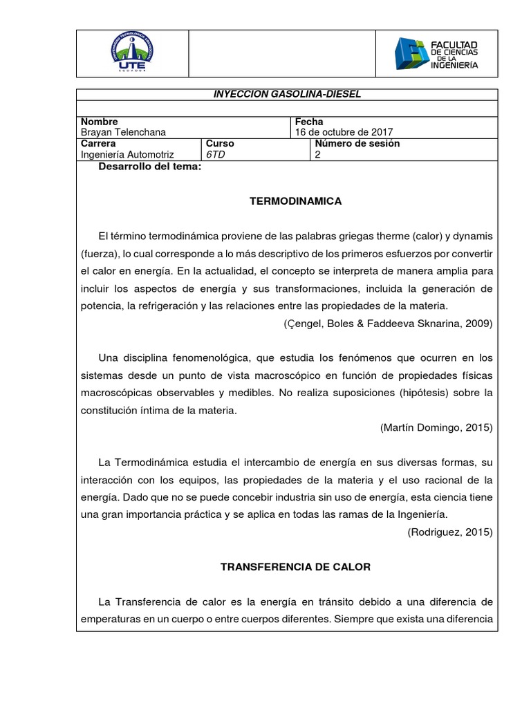 Termodinamica y Transferencia de Calor | PDF | Conduccion termica | Calor