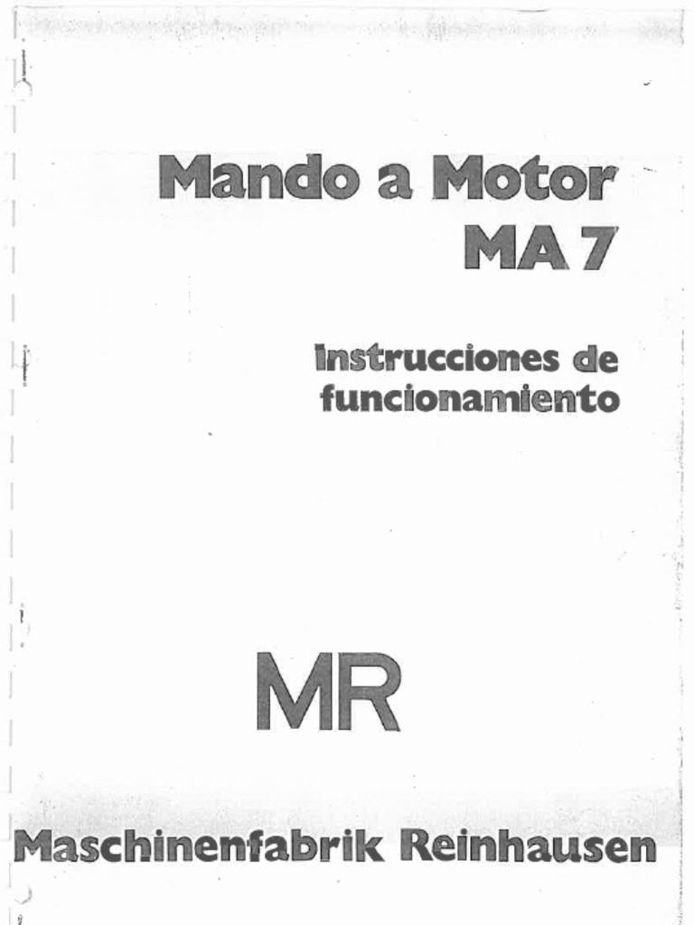 MR Mando MA7 - Instrucciones de Funcionamiento | PDF