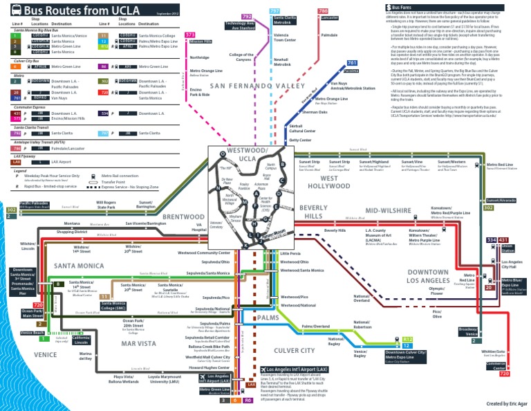 Spider Bus Map Ucla | PDF | Bus Transport | Transportation Engineering