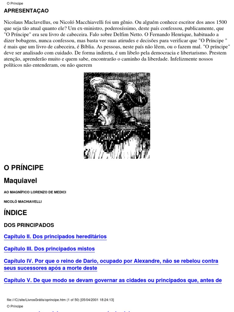 Maquiavel - O Príncipe | PDF | O Príncipe | Alexandre, o Grande