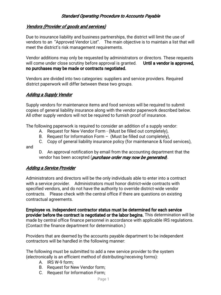 Finance SOP (Example - 1) (1553) | PDF | Accounts Payable | Cheque