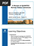 QUANTEC RT Constraints | PDF | Radiation Therapy | Diseases And Disorders