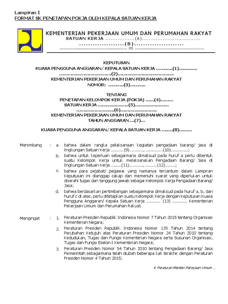 Format Lampiran SOP Gabungan | PDF