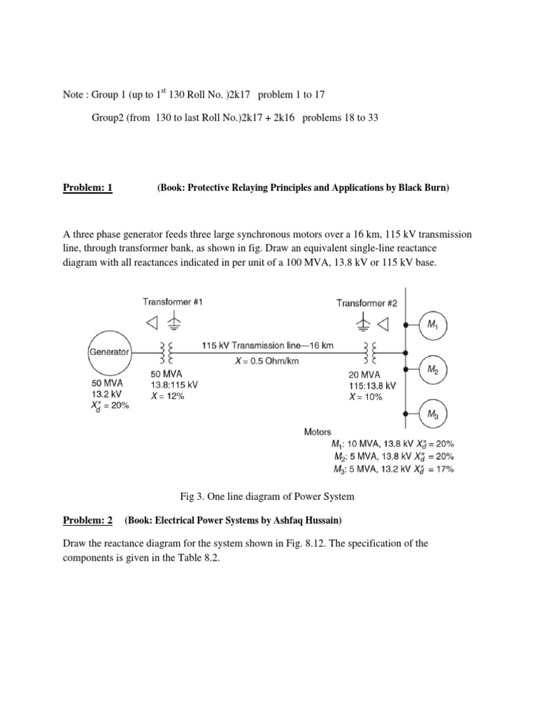 Pse Problems Group Assignment | Download Free PDF | Electric Power System | Transformer