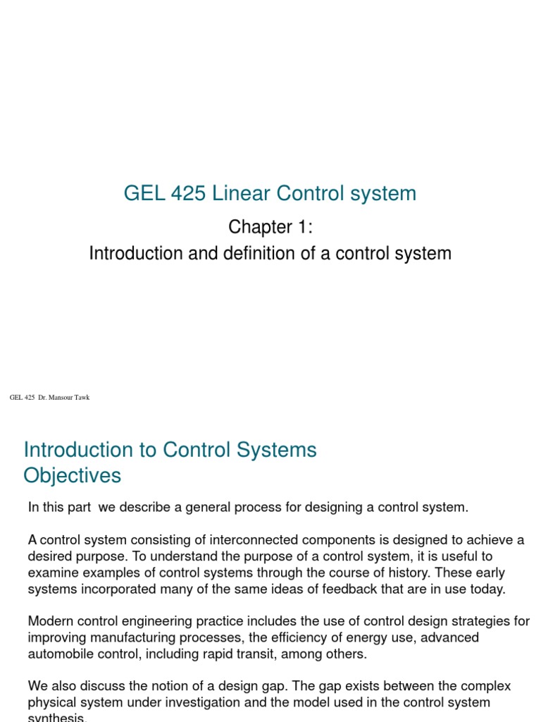 Chapter 1 Introduction To Control System | PDF | Control Theory ...