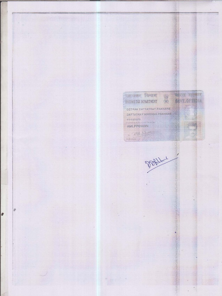 Deepak Pan Card Attested | PDF