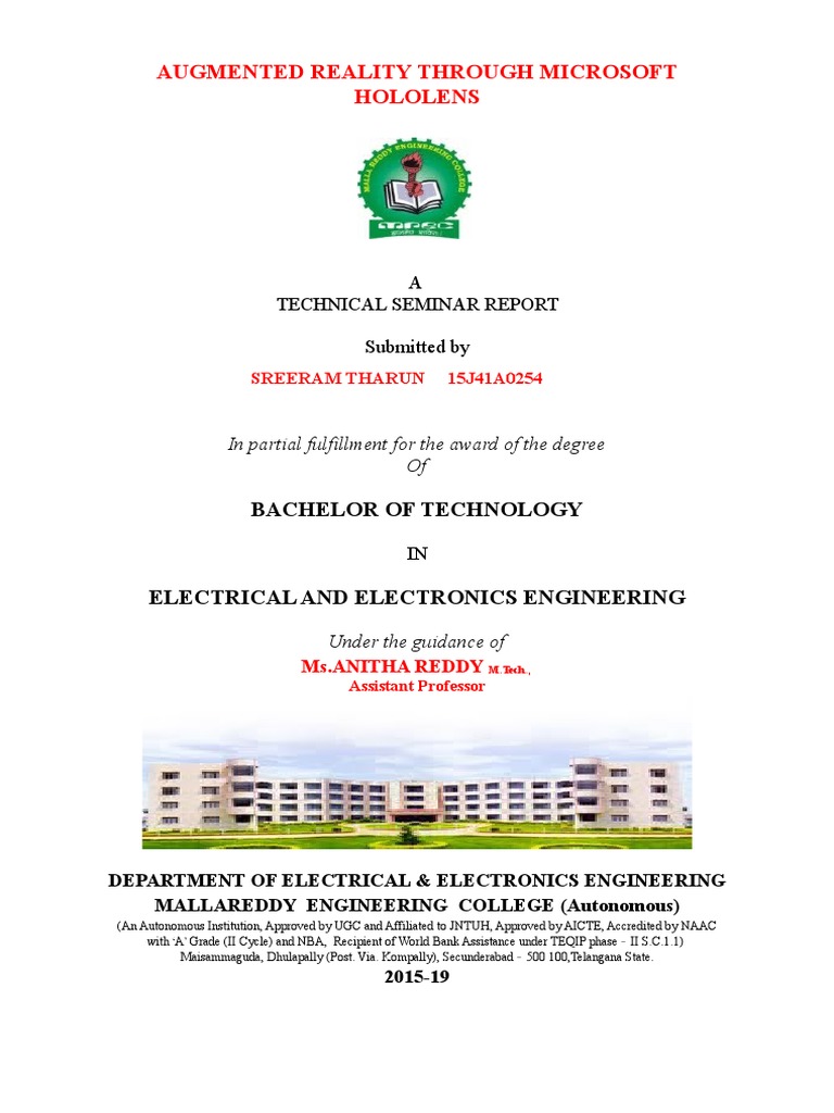 Technical Seminar First Page | PDF | Technology & Engineering
