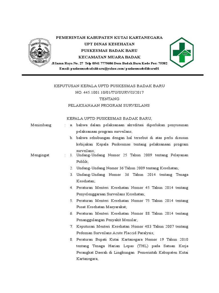 SK Program Surveilans | PDF