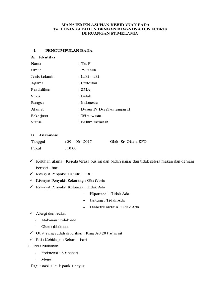 Manajemen Kebidanan Obs Febris | PDF