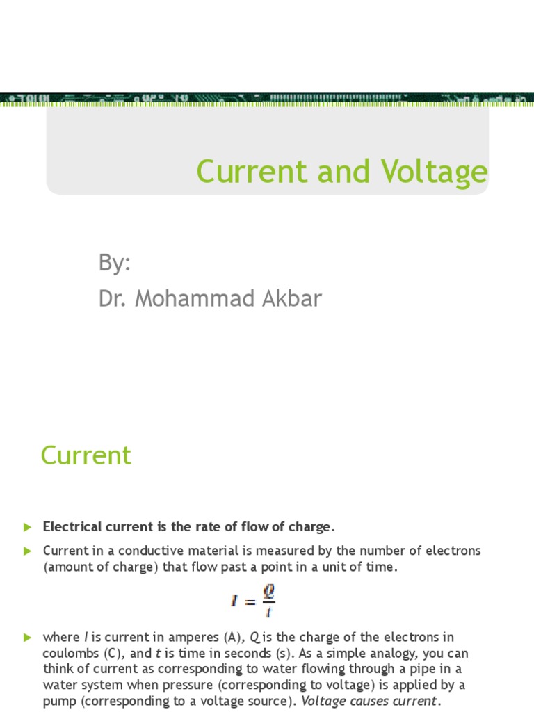 Basics of Current and Voltage | PDF