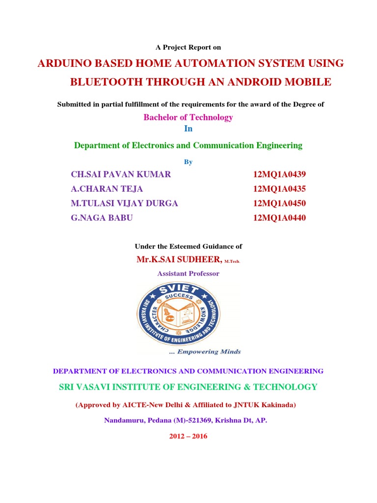 Bluetooth Home Automation With Arduino And Android Arduino Pro Micro