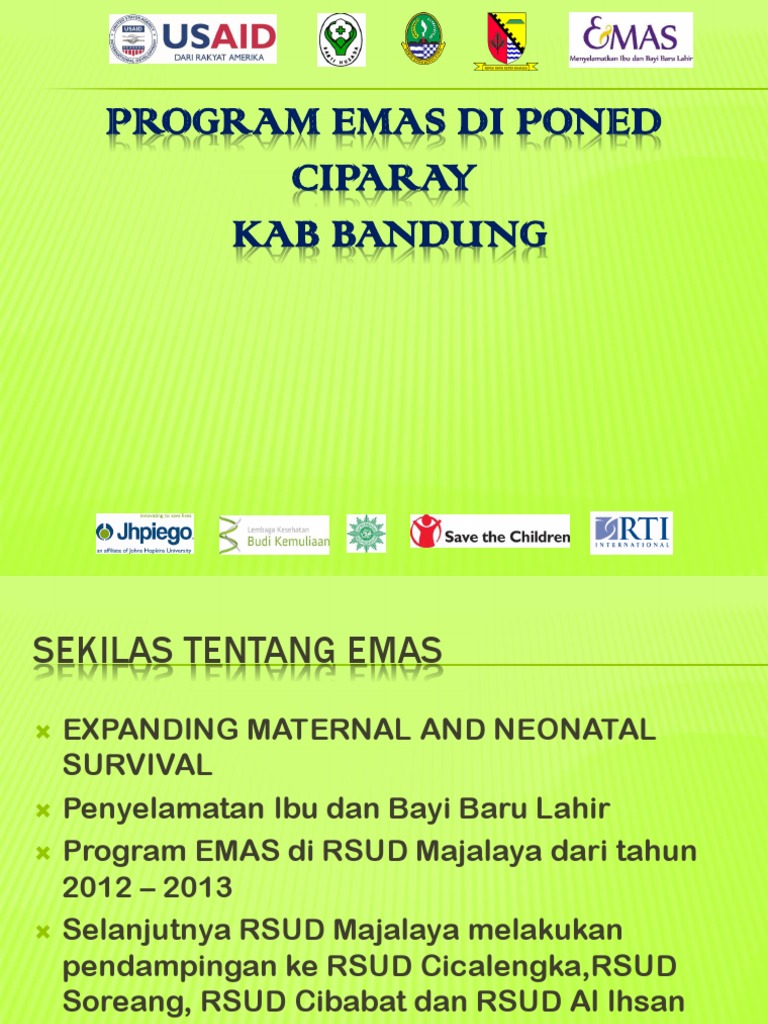PROGRAM EMAS Di Poned Ciparay | PDF | Kesehatan Holistik | Sains ...