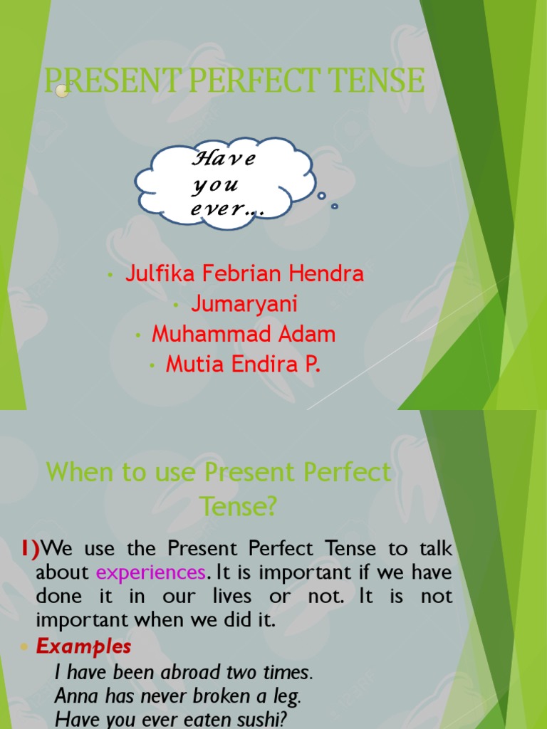 Perfect Tense | PDF | Perfect (Grammar) | Verb