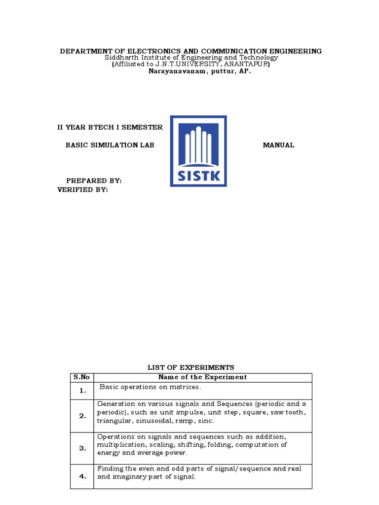 Basic Simulation Lab Manual | PDF | Probability Density Function ...