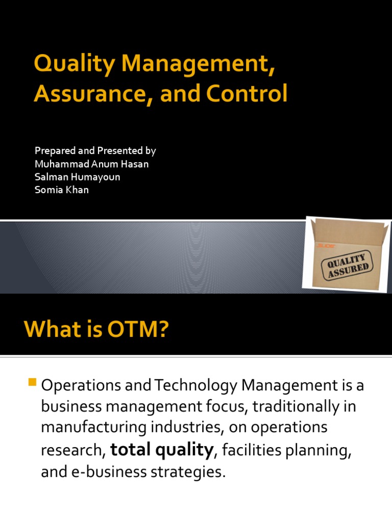 Quality Management, Assurance, and Control | PDF | Scatter Plot ...