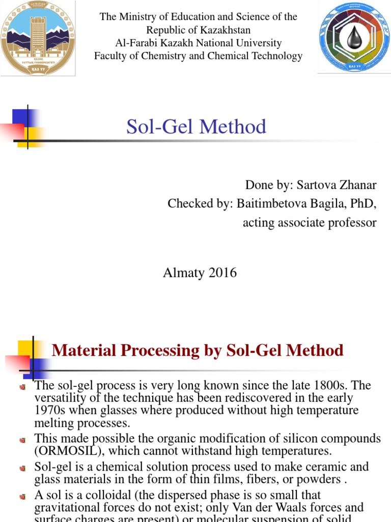 Sol Gel Method | PDF | Chemical Engineering | Applied And ...