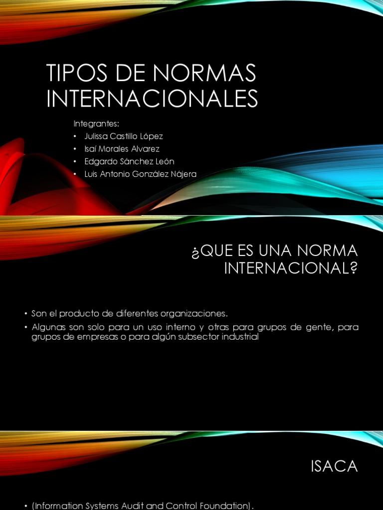 Tipos de Normas Internacionales | PDF | Auditoría financiera | Itil