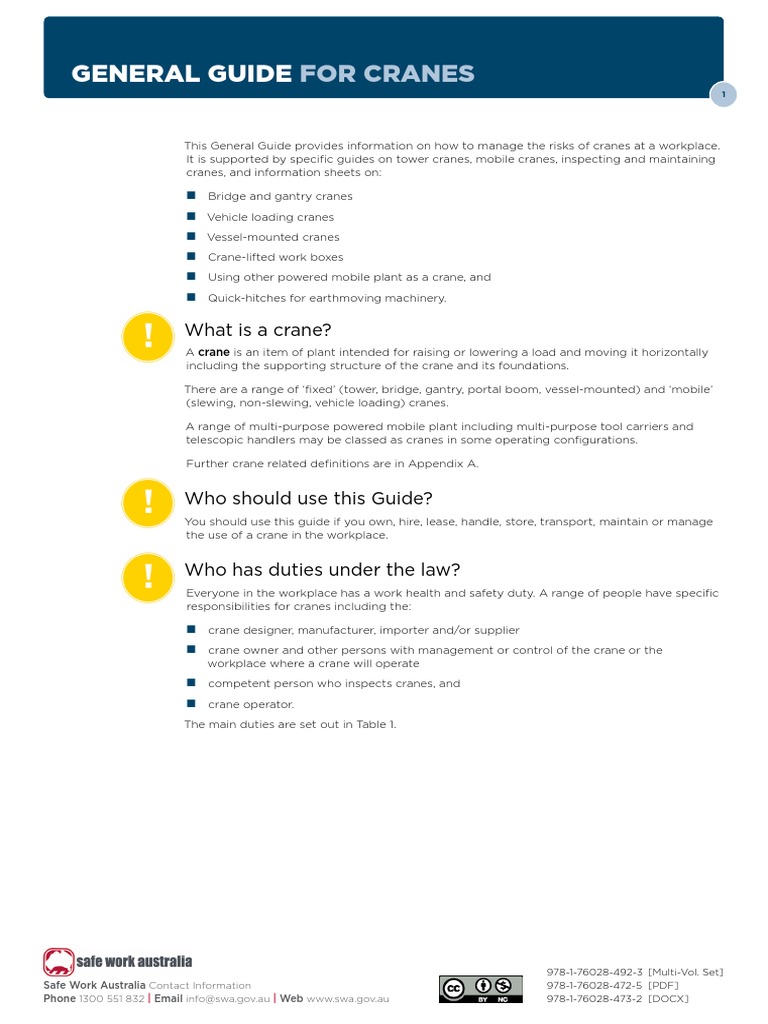 Crane Safety Management Guide | PDF | Crane (Machine) | Occupational ...