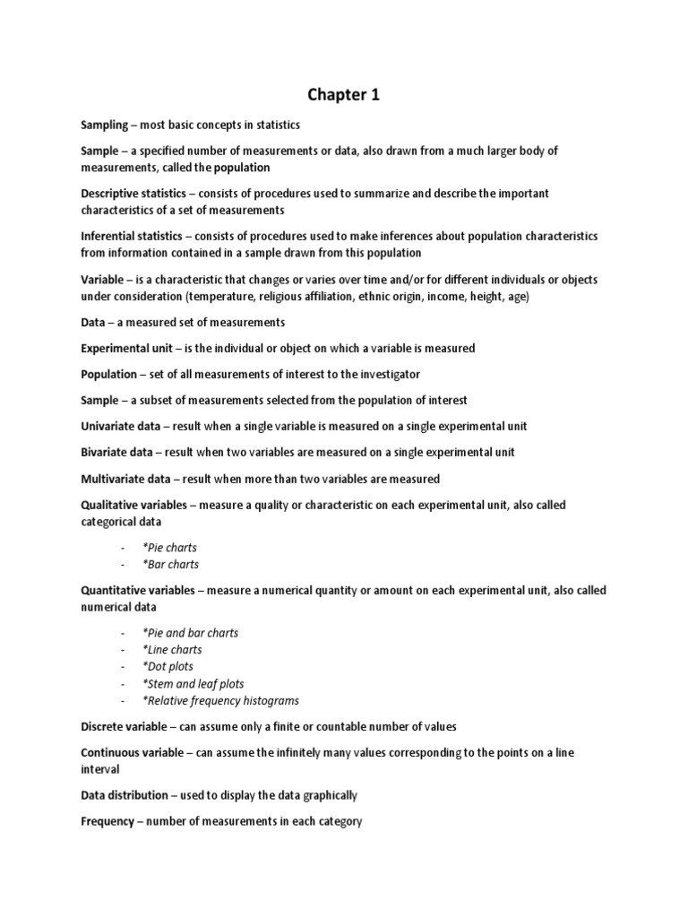 Prelims Biostat | PDF | Probability Theory | Arithmetic Mean