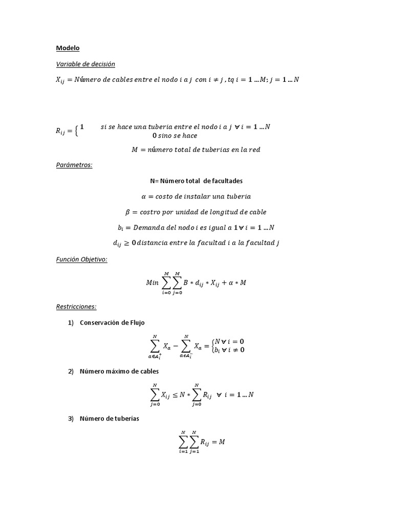 Variable de Decisión: Modelo | PDF