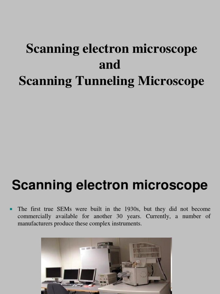 SEM and STM | PDF | Scanning Tunneling Microscope | Scanning Electron ...