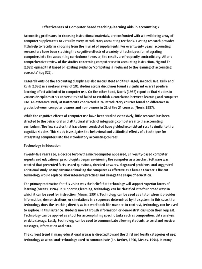 Effectiveness of Computer Based Teaching | PDF | Likert Scale | Spreadsheet