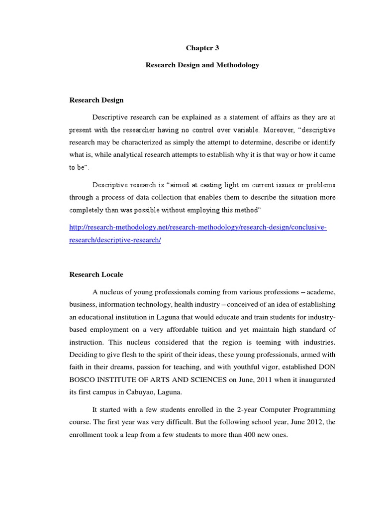 Chapter 3 | Survey Methodology | Questionnaire
