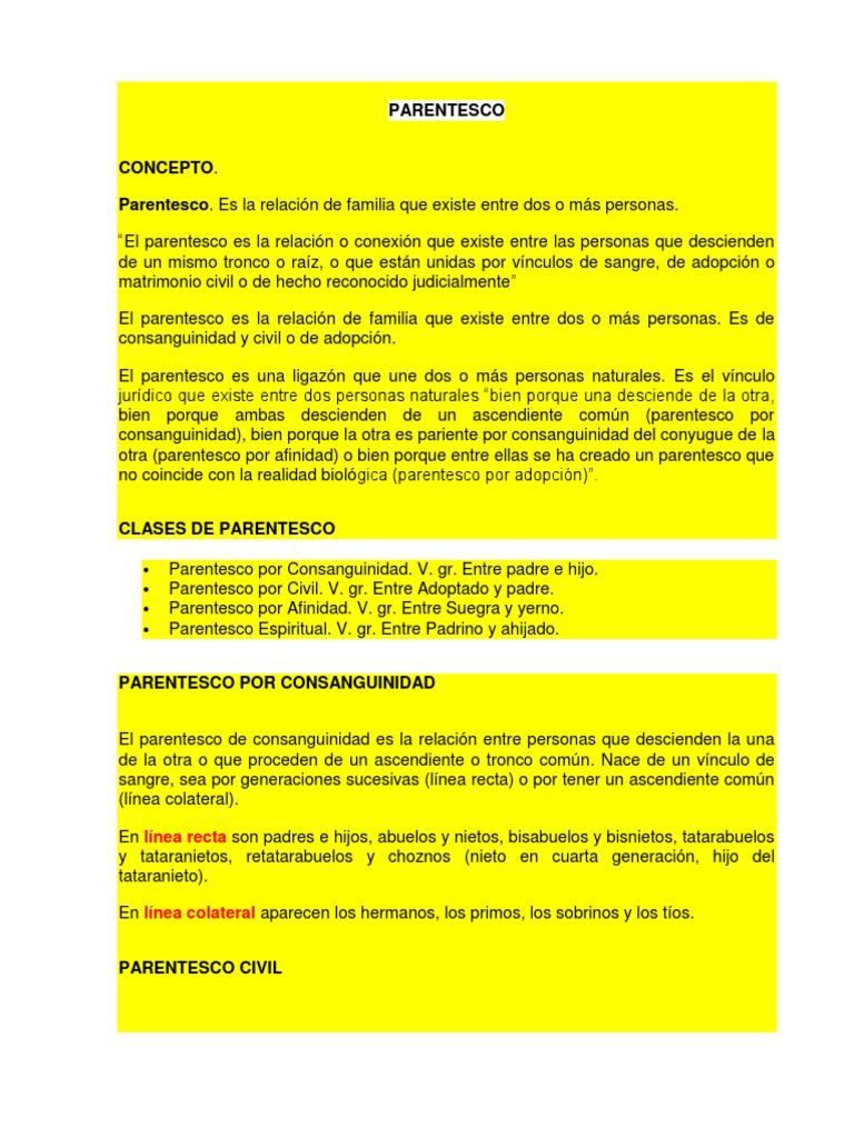 Concepto de Parentescos-1 | Kinship | Family