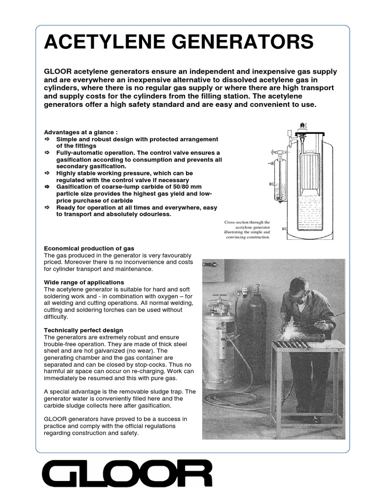 Detailed Information On Acetylene Generators | PDF | Gases | Soldering